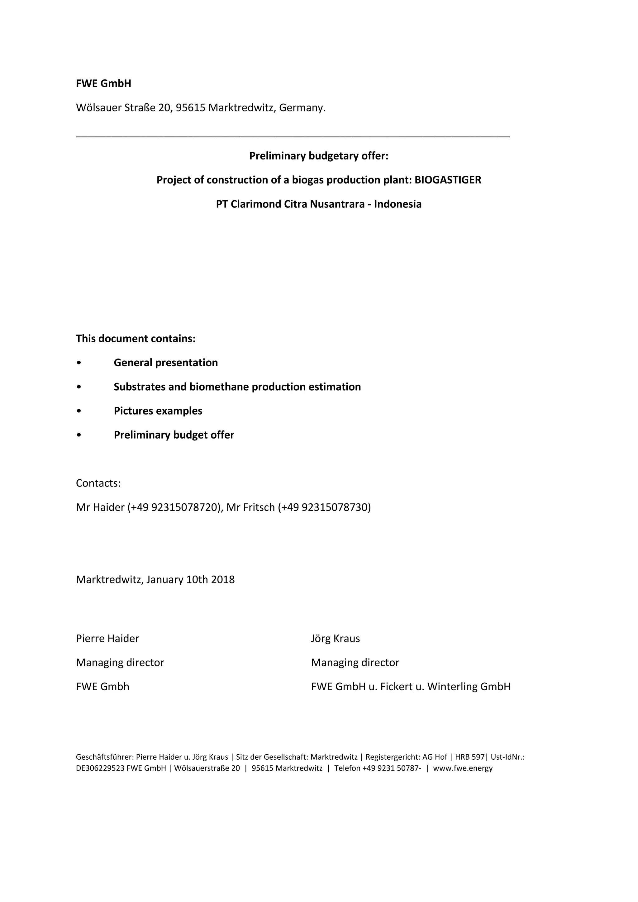 Fwe indonesia-project-budgetary-offer-v2-10-01-2019 | PDF