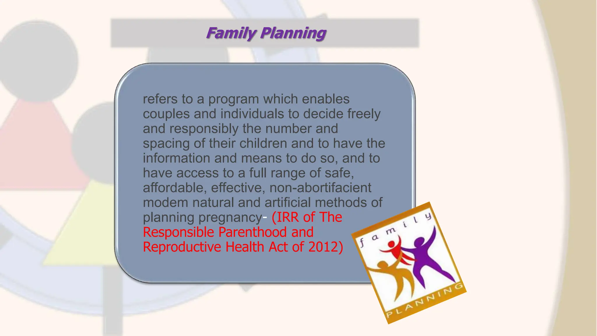 FAMILY WELFARE PROGRAM PRESENTATION 2024 | PPTX