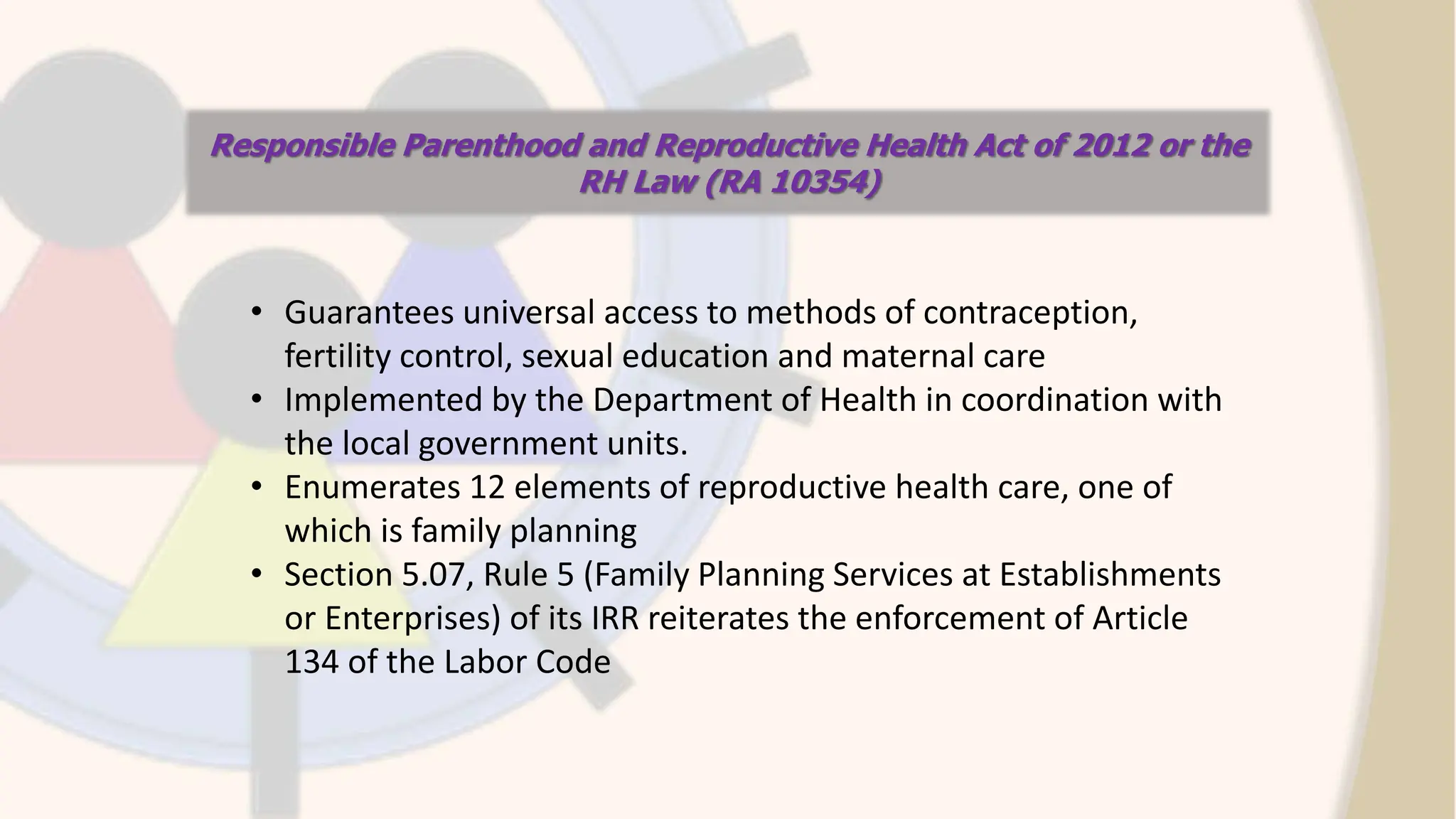 FAMILY WELFARE PROGRAM PRESENTATION 2024 | PPTX