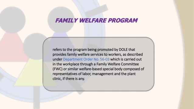 FAMILY WELFARE PROGRAM PRESENTATION 2024 | PPTX