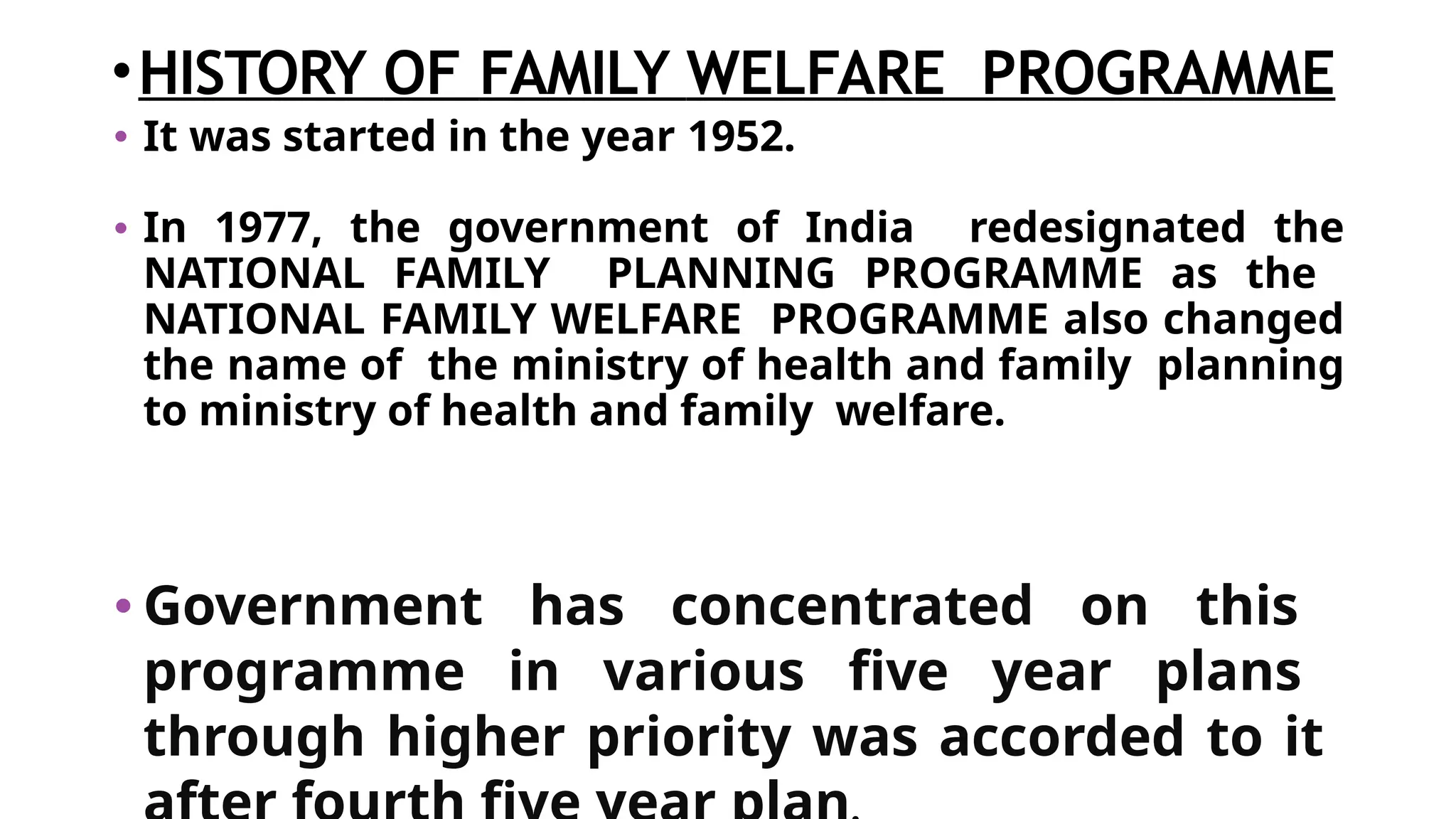 Family welfare programmes for gnm students in community services | PPTX