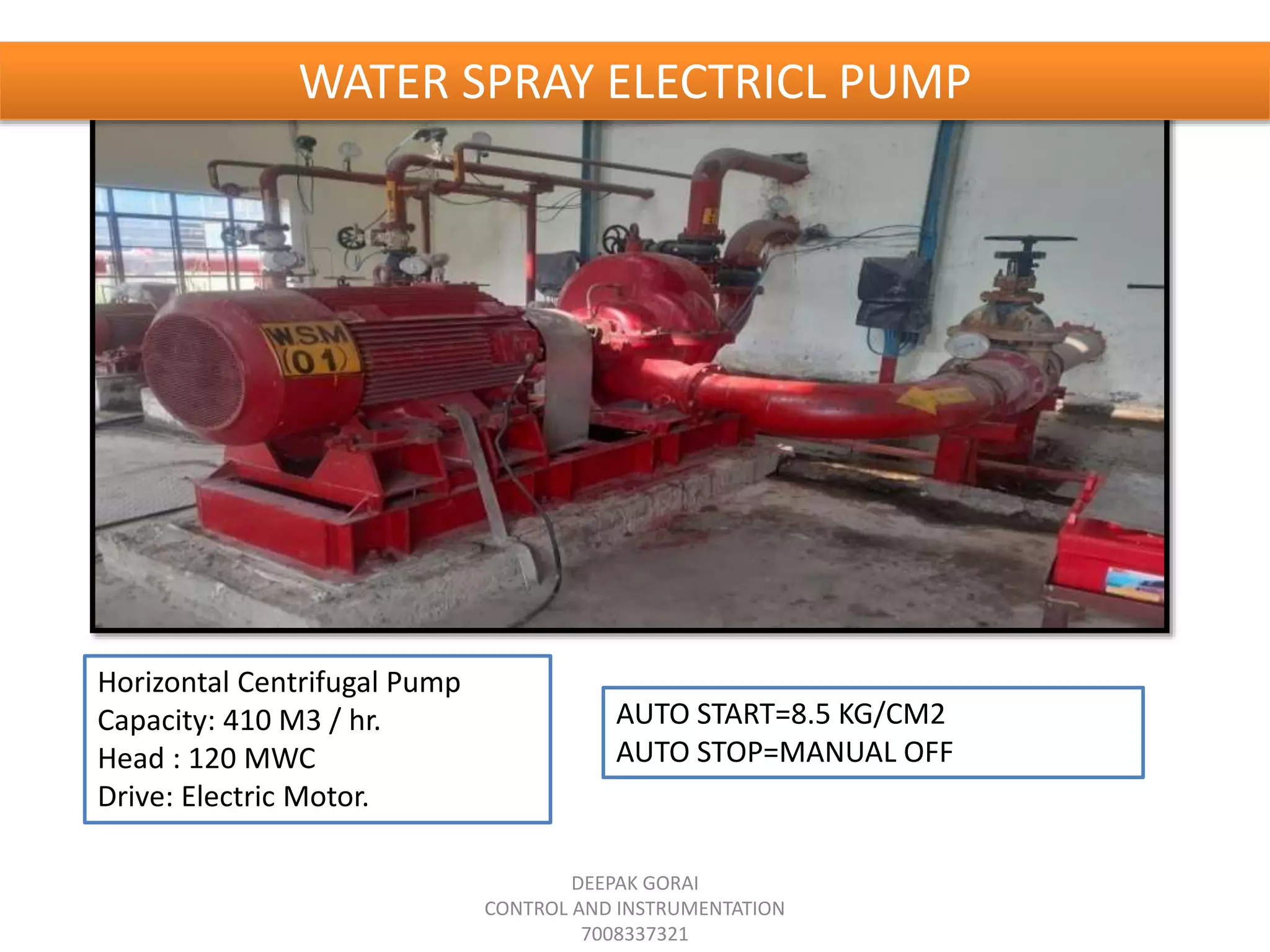FIRE WATER PUMP HOUSE EQUIPMENT CAPACITY AND OPERATION AT POWER PLANT ...