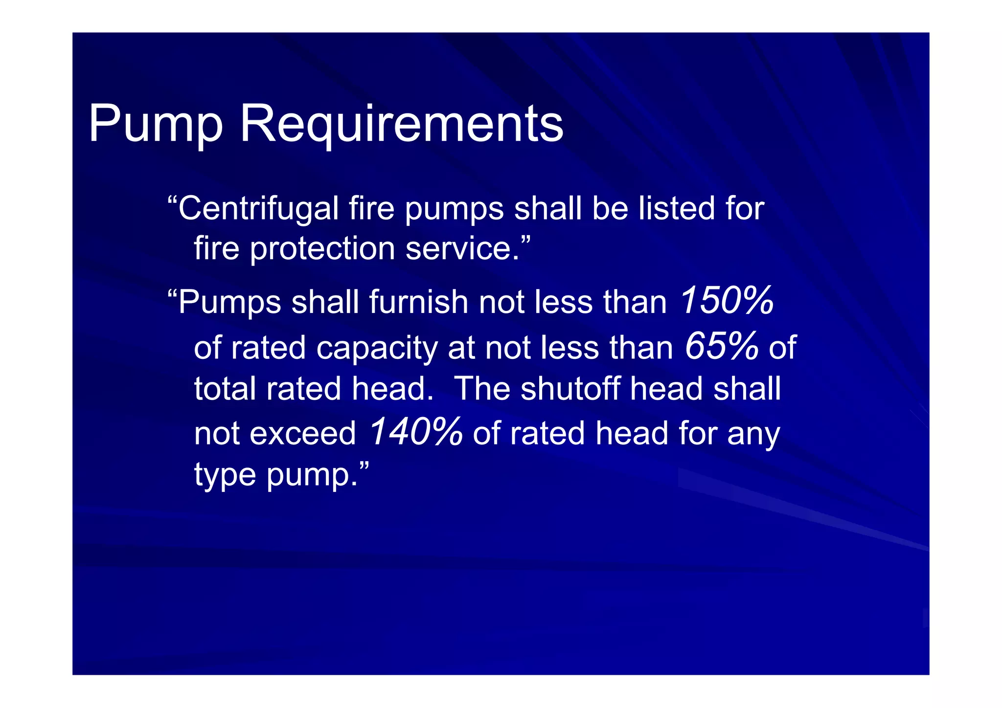 Fw pump basis nfpa | PDF