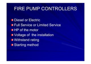Fw pump basis nfpa | PDF