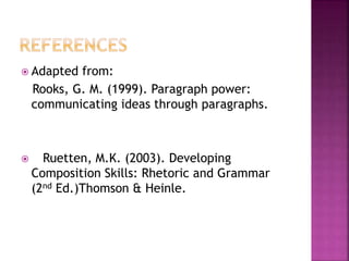 Writing a body paragraph | PPT