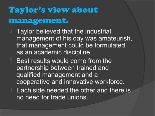 F w taylor_s_contibution_towards_management | PPT | Business | Business ...