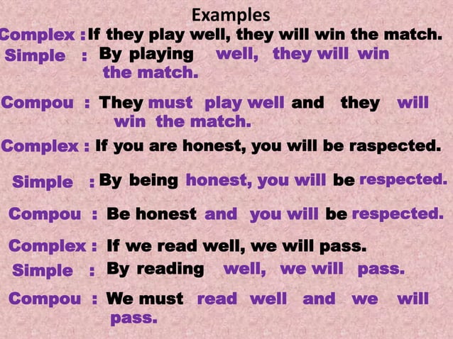 Transformations simple complex compound SKR | PPT