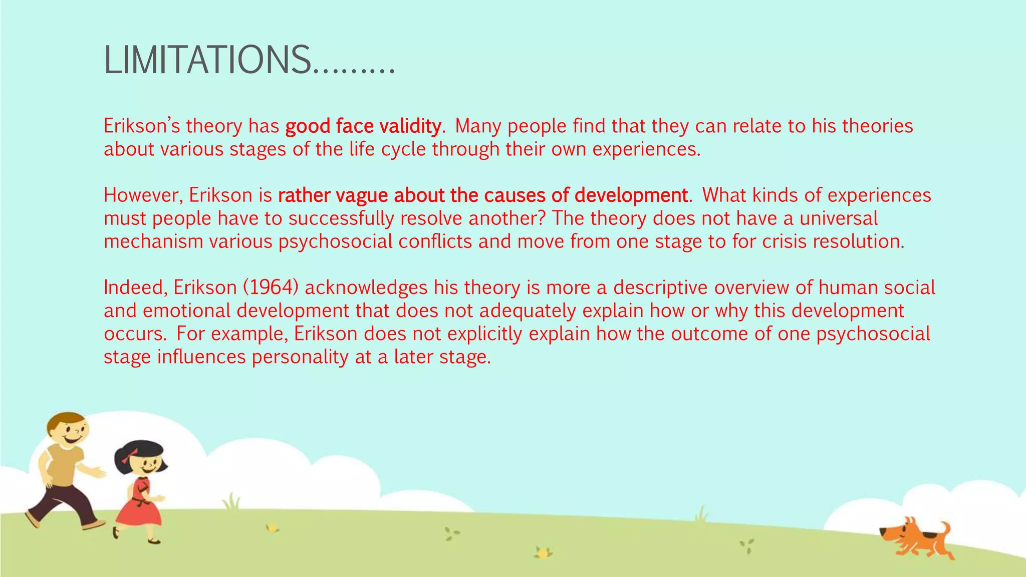 Erikson’s psychosocial theory of development | PPTX