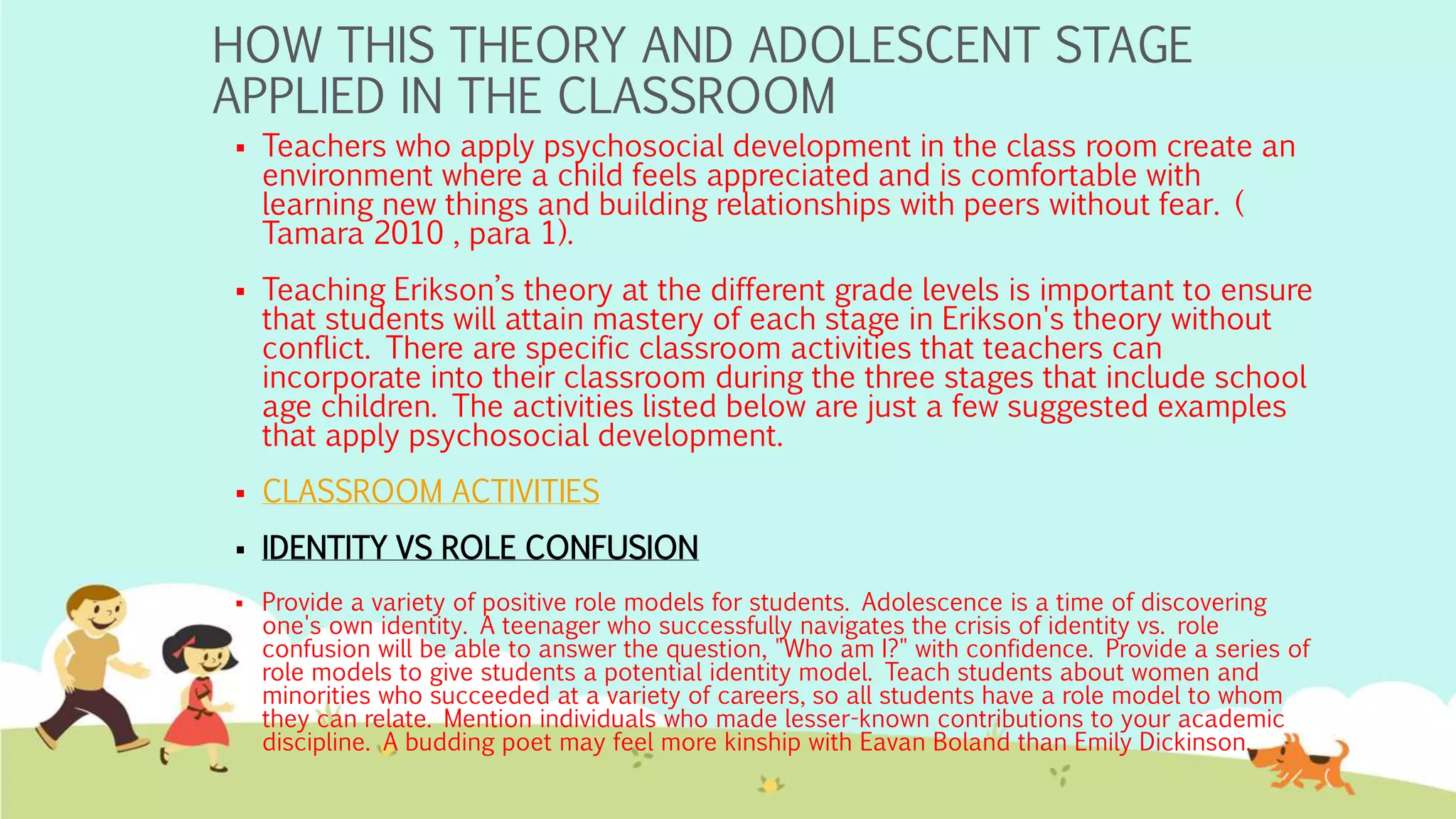 Erikson’s psychosocial theory of development | PPTX