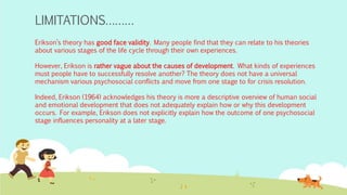 Erikson’s psychosocial theory of development | PPTX