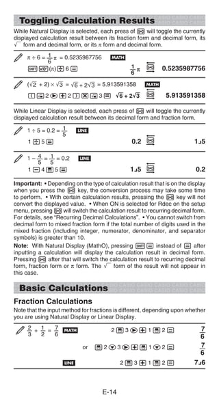 fx-115ES PLUS fx-991ES PLUS C User’s Guide | PDF