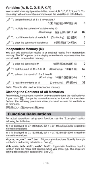 Casio fx-991EX classWiz user manual and commands. | PDF