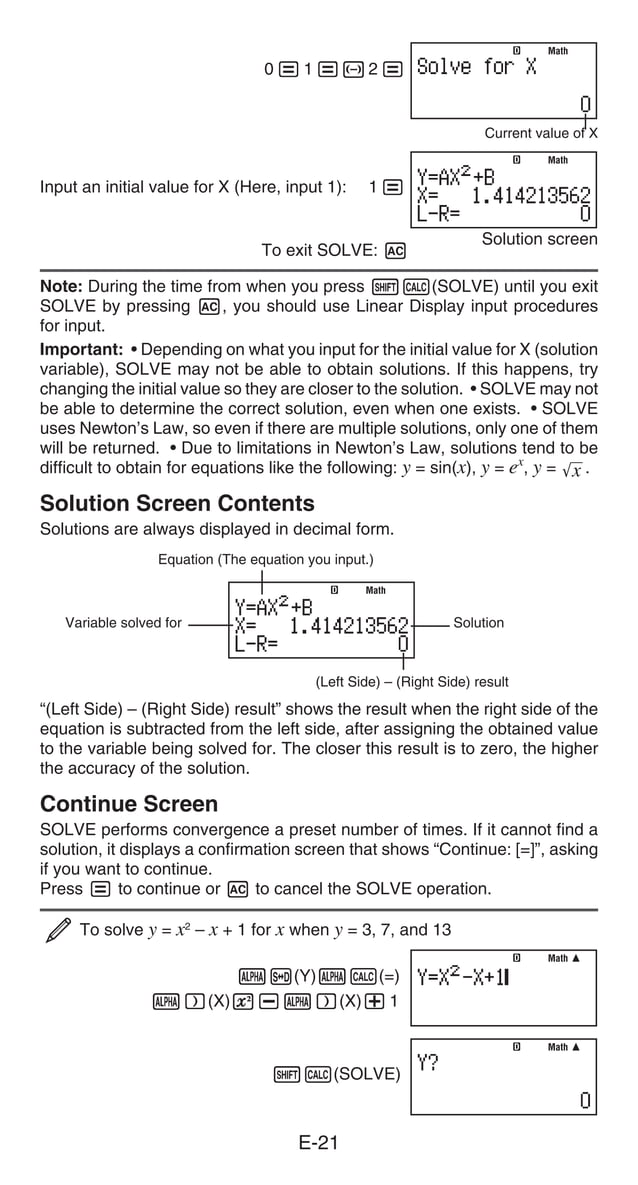 Casio fx-991EX classWiz user manual and commands. | PDF
