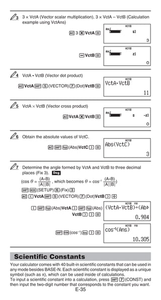 Casio fx-991EX classWiz user manual and commands. | PDF