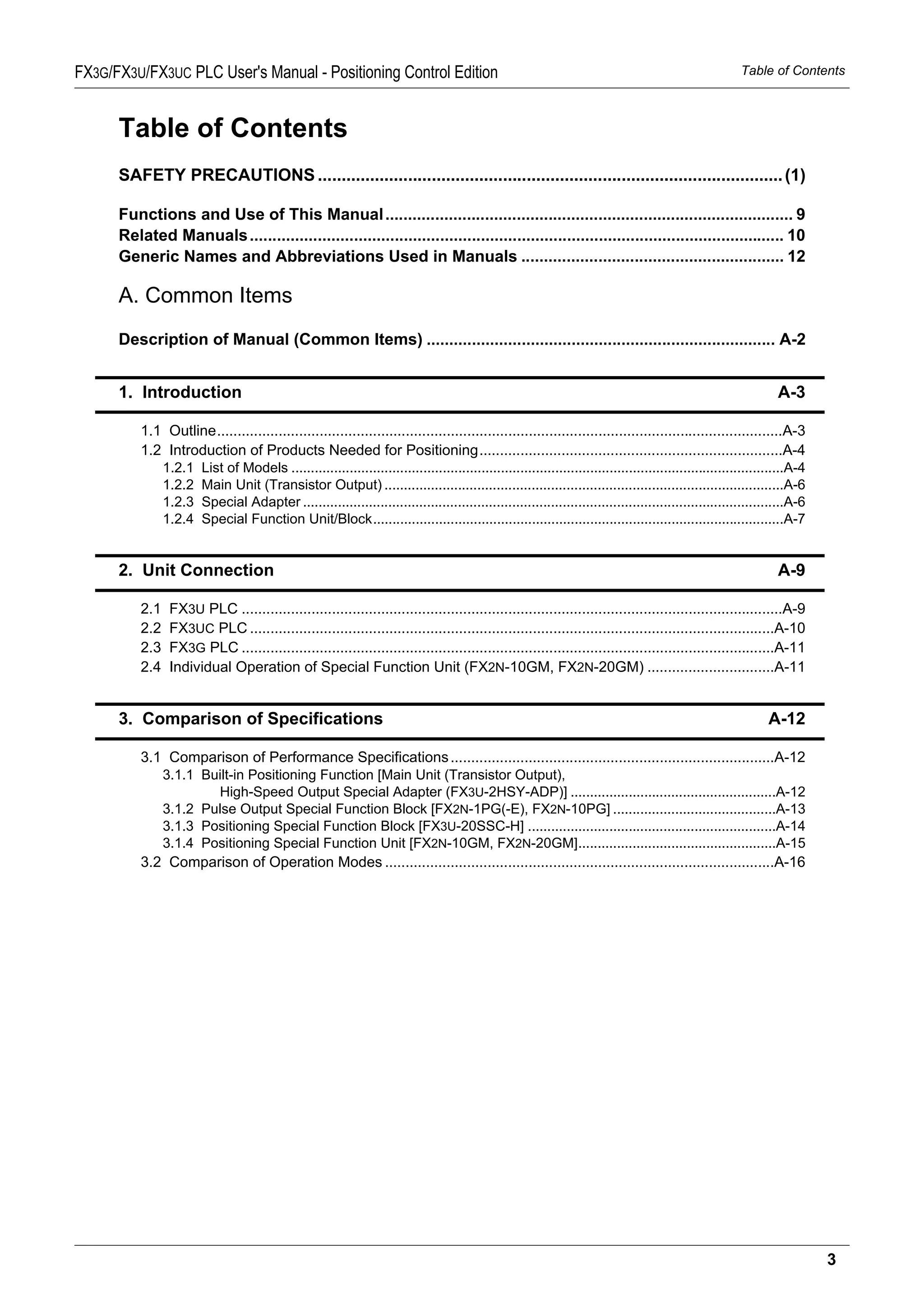 Fx3 g,fx3u,fx3uc series users manual positioning control edition | PDF