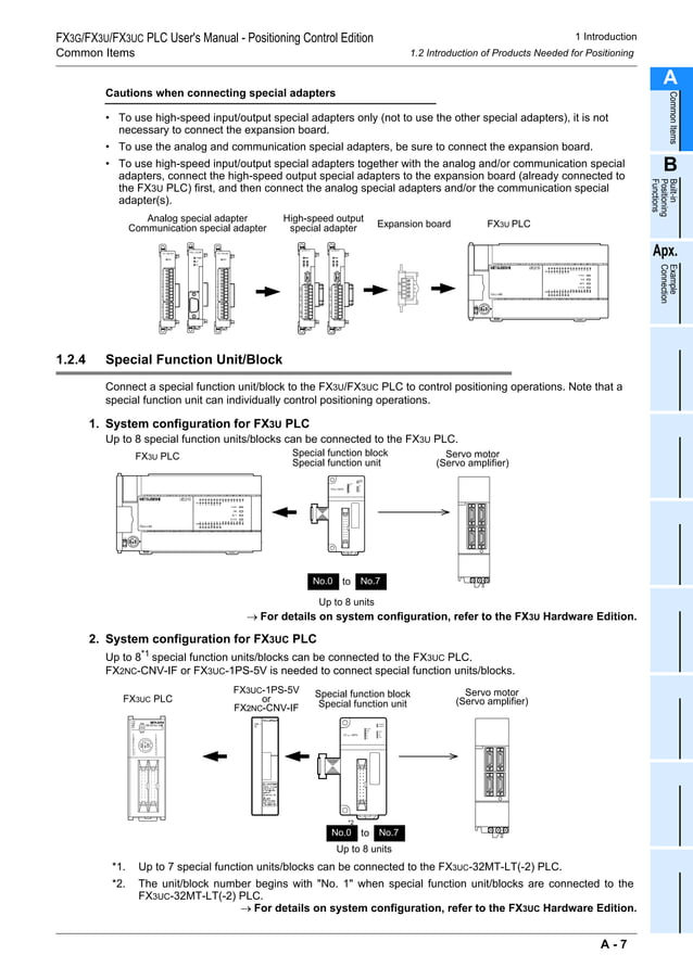 Fx3 g,fx3u,fx3uc series users manual positioning control edition | PDF