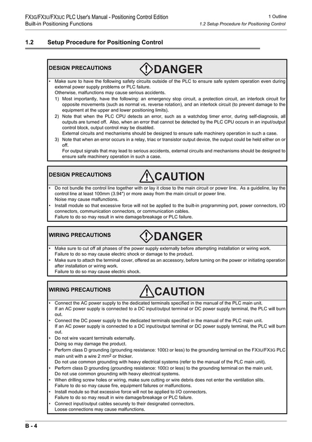 Fx3 g,fx3u,fx3uc series users manual positioning control edition | PDF