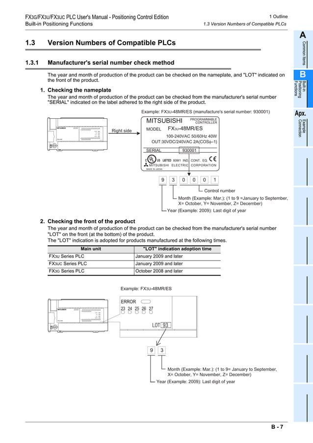 Fx3 g,fx3u,fx3uc series users manual positioning control edition | PDF