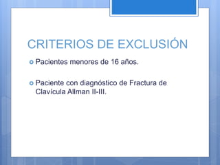 Manejo de fracturas de clavicula tecnica Mc Giver | PPTX