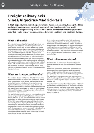 Freight railway axis Sines/Algeciras-Madrid-Paris | PDF