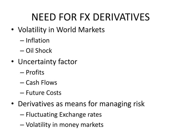 Fx derivatives introduction | PPTX