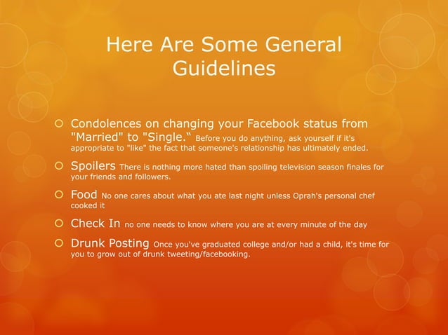 Social media etiquette | PPTX | Social Networking | Internet