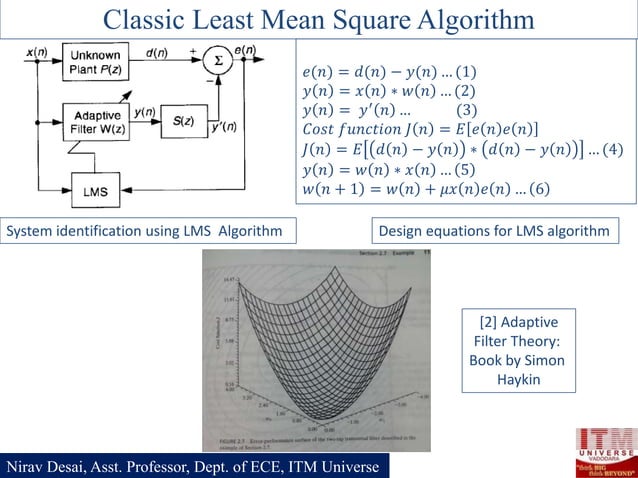 Active Noise Reduction By The Filtered Xlms Algorithm Ppt