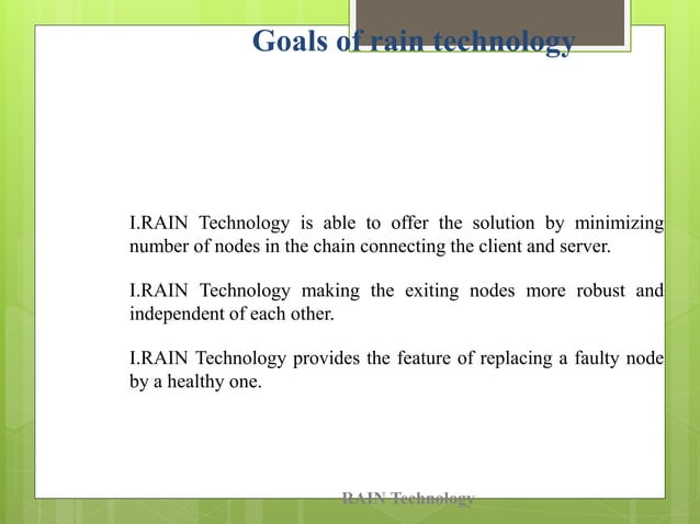 rain technology | PPT