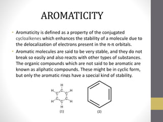 Aromaticity in benzenoid and non-benzenoid compunds | PPTX