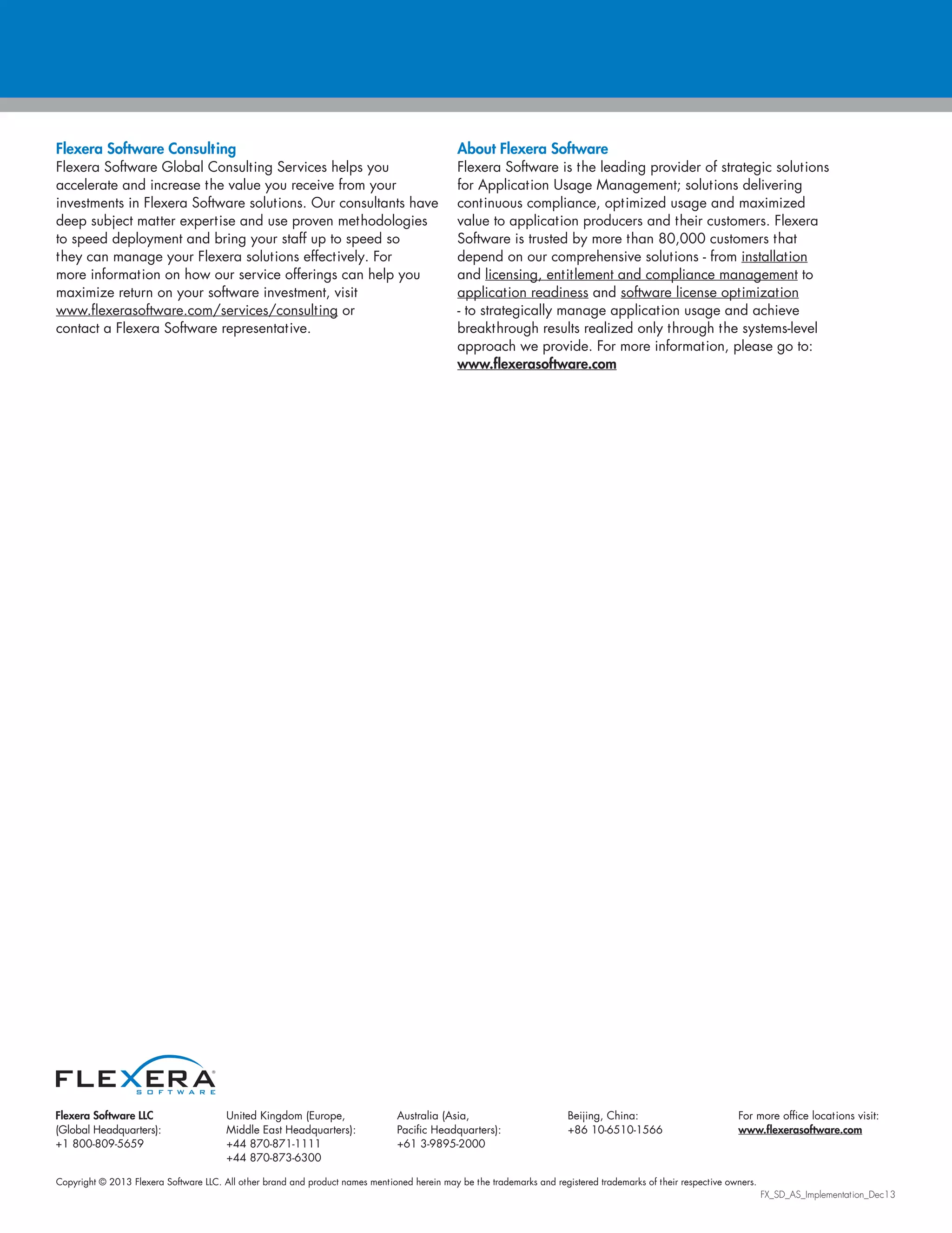Flexera Software Consulting | PDF
