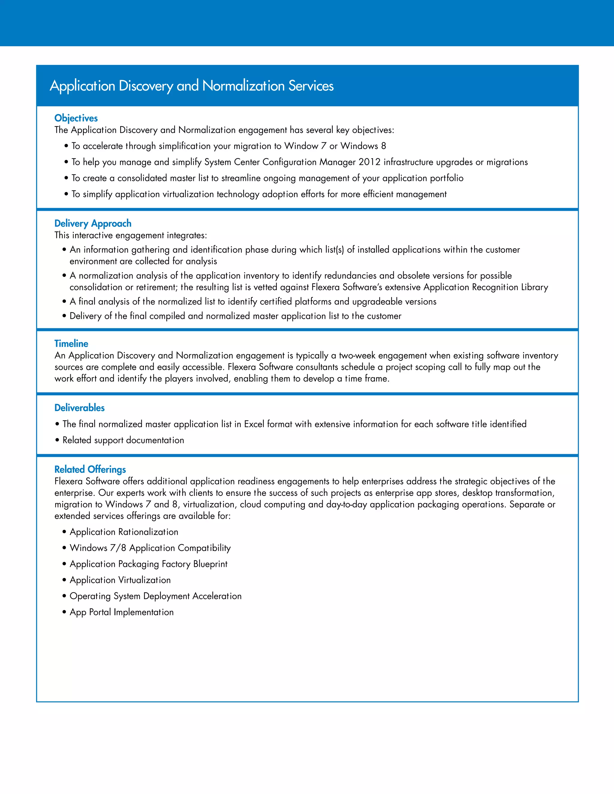 Flexera Software Application Discovery and Normalization Services | PDF