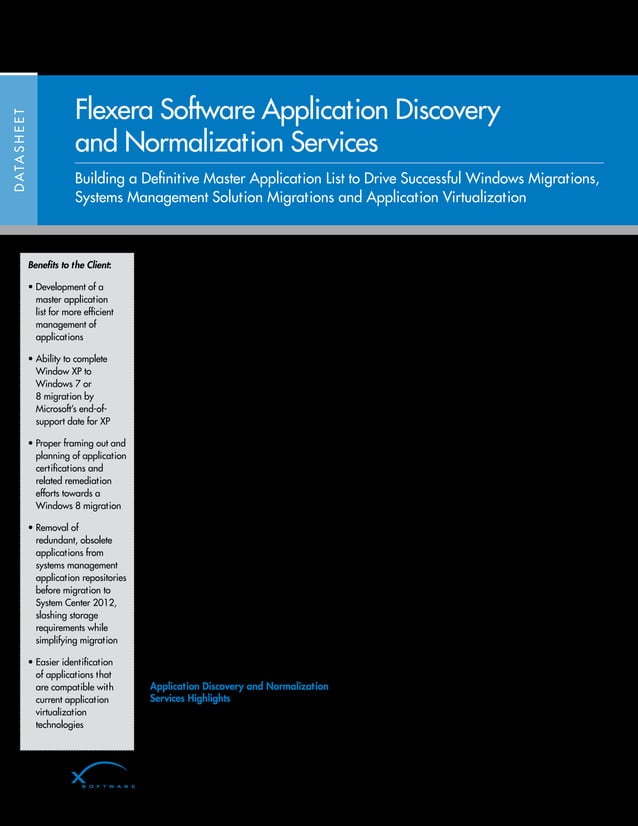 Flexera Software Application Discovery and Normalization Services | PDF