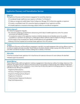 Flexera Software Application Discovery and Normalization Services | PDF