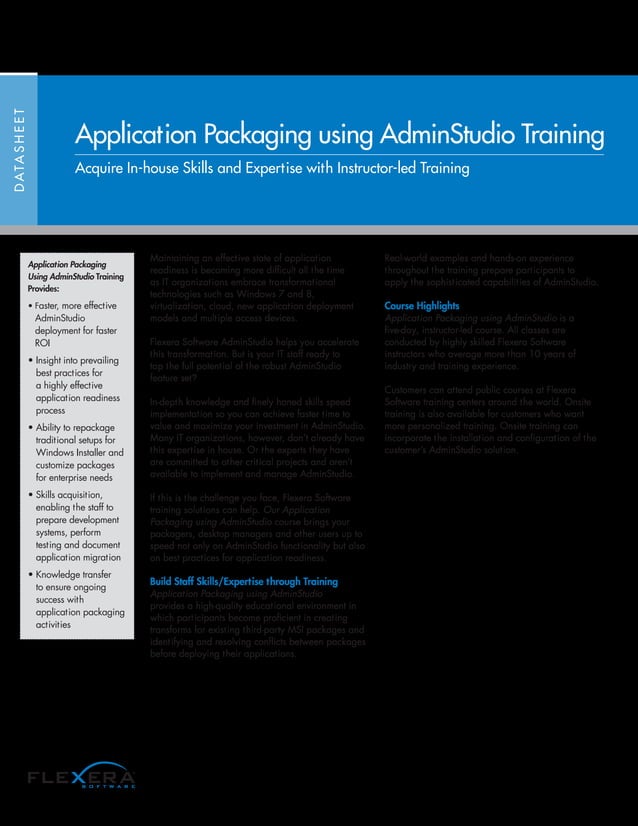 Application Packaging using AdminStudio Training | PDF | Operating Systems | Computer Software ...
