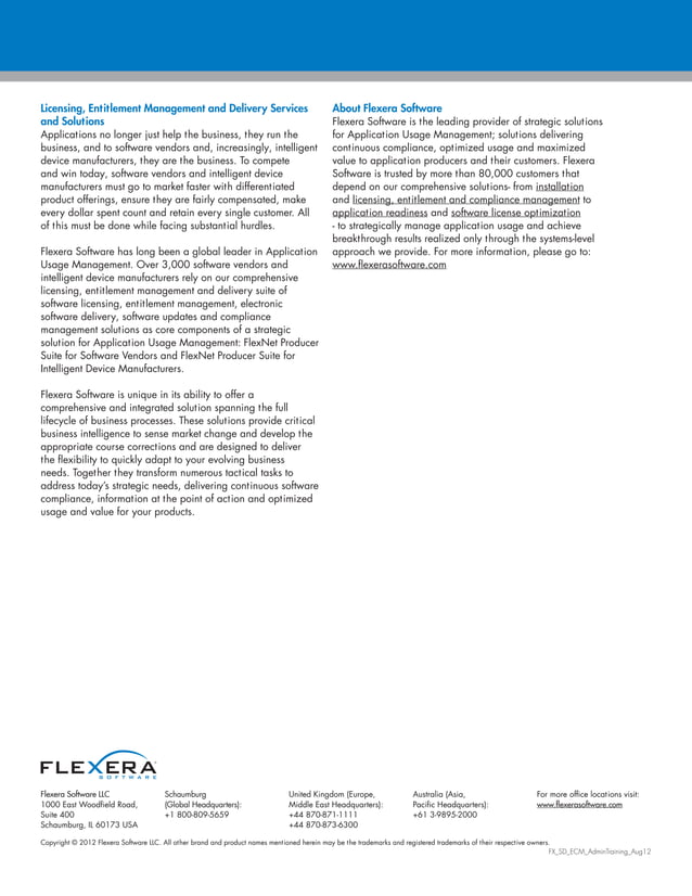 FlexNet Operations Administration Training | PDF