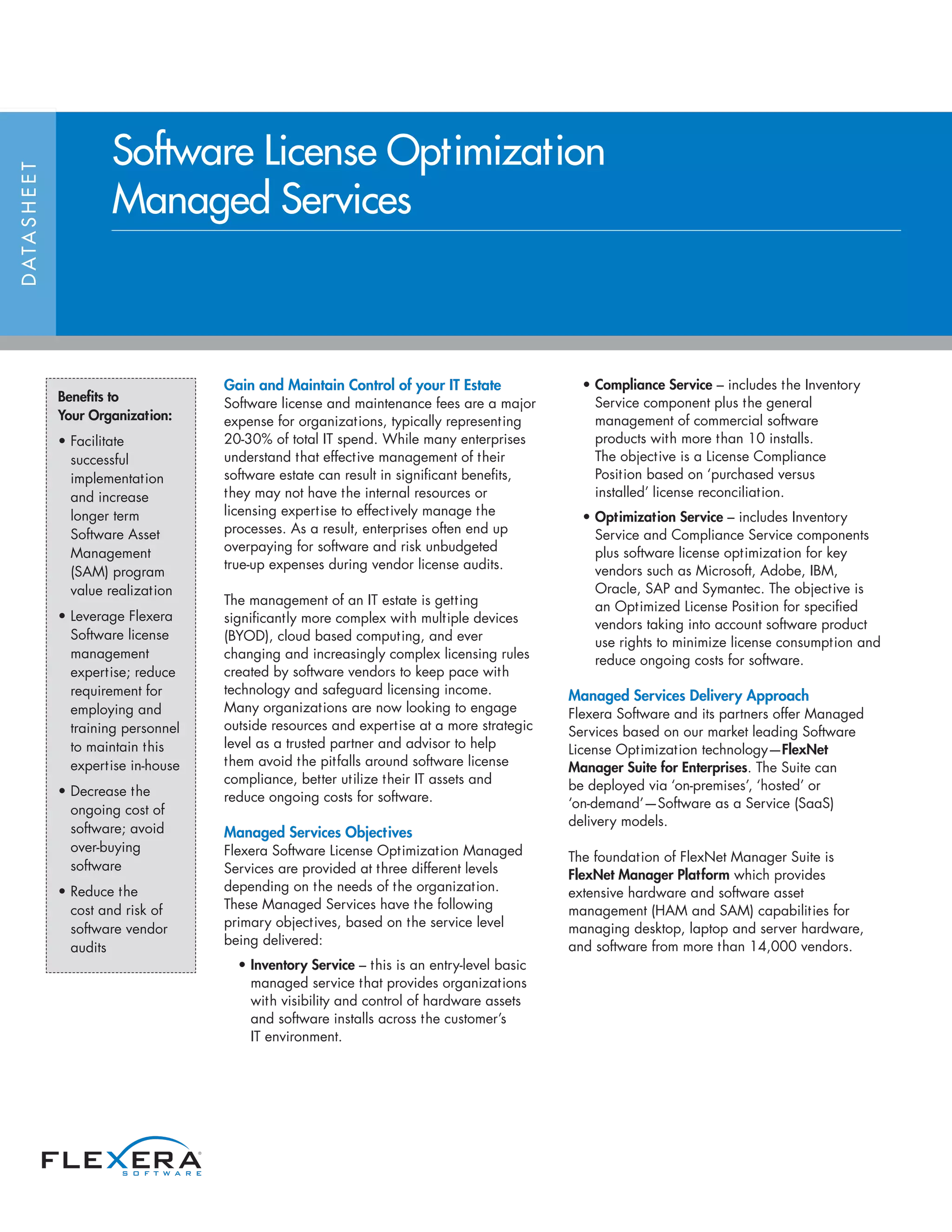 Software License Optimization Managed Services | PDF | Operating Systems | Computer Software and ...