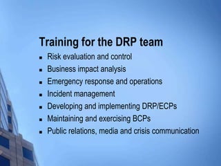 Disaster Recovery Plan / Enterprise Continuity Plan | PPTX