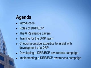 Disaster Recovery Plan / Enterprise Continuity Plan | PPTX