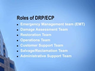 Disaster Recovery Plan / Enterprise Continuity Plan | PPTX