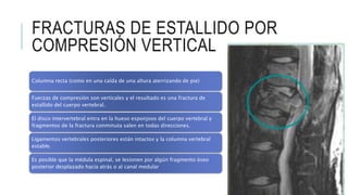 Fracturas toracolumbares | PPTX