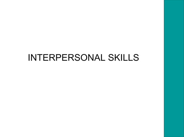 Interpersonal skills | PPT