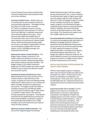 HHS FY 2016 Budget | PDF