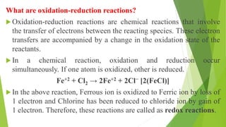 FY- PA I - Redox Titration curve for med exam a | PDF