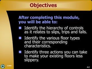Controlling & Managing Slips, Trips and falls QHSE | PPT
