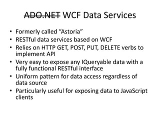 Microsoft Data Access Technologies | PPTX