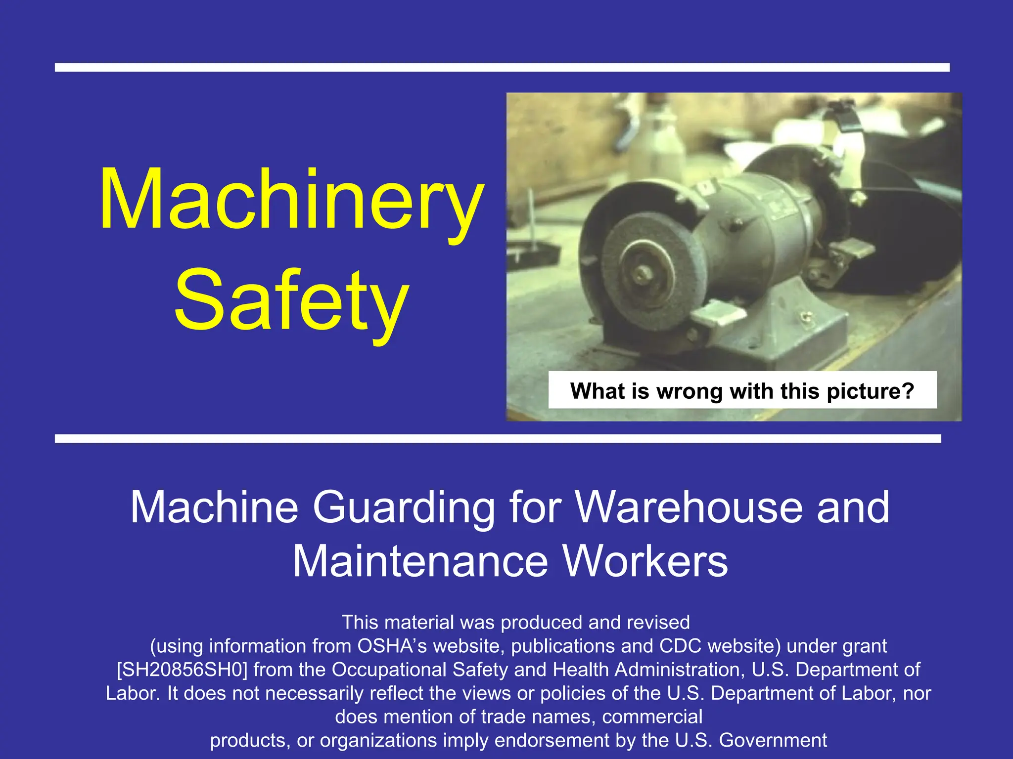 Machine safeguarding presentation for operators and technicians | PPT