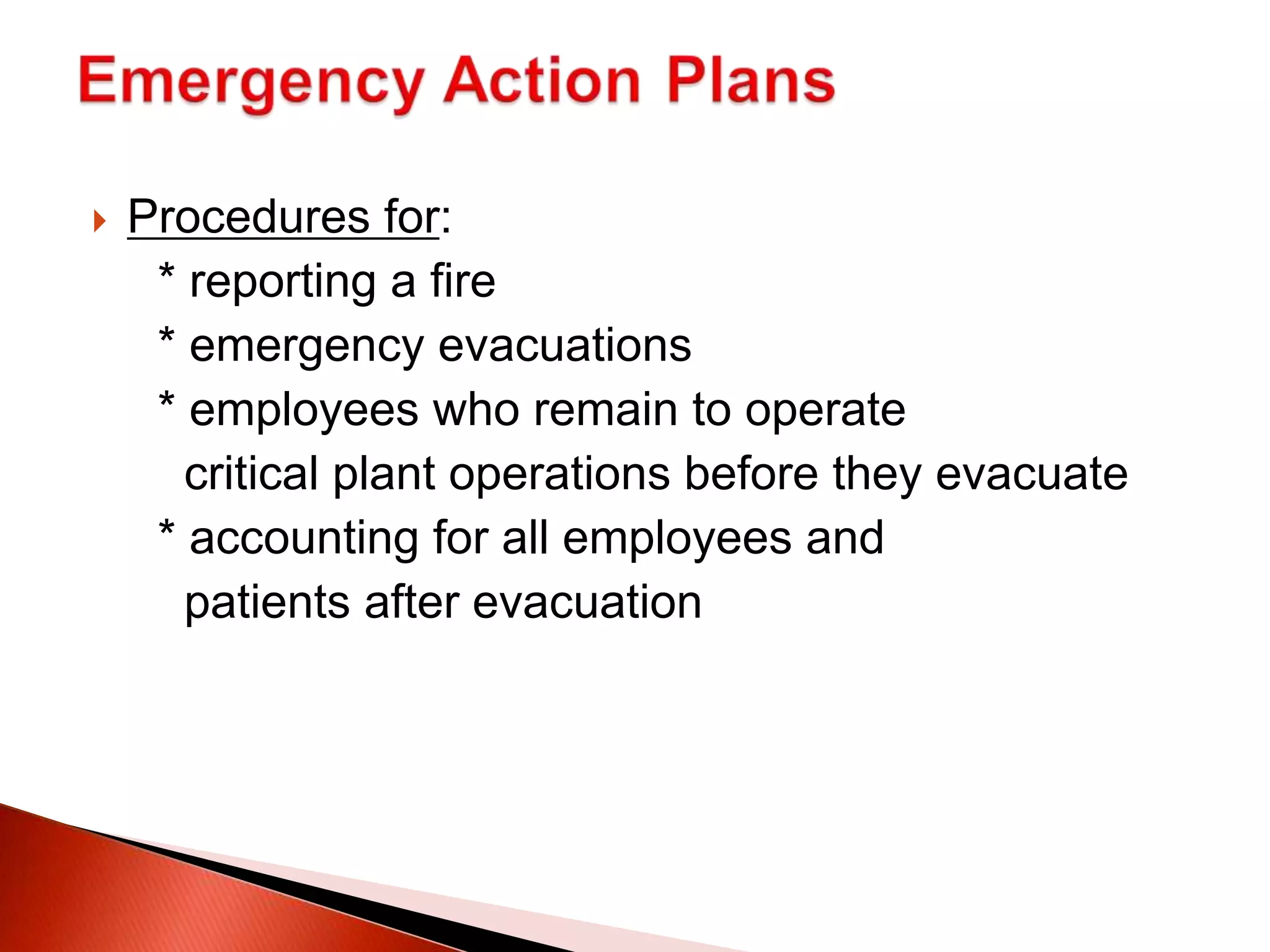Fire Prevention Plans and Fire Protection | PPT