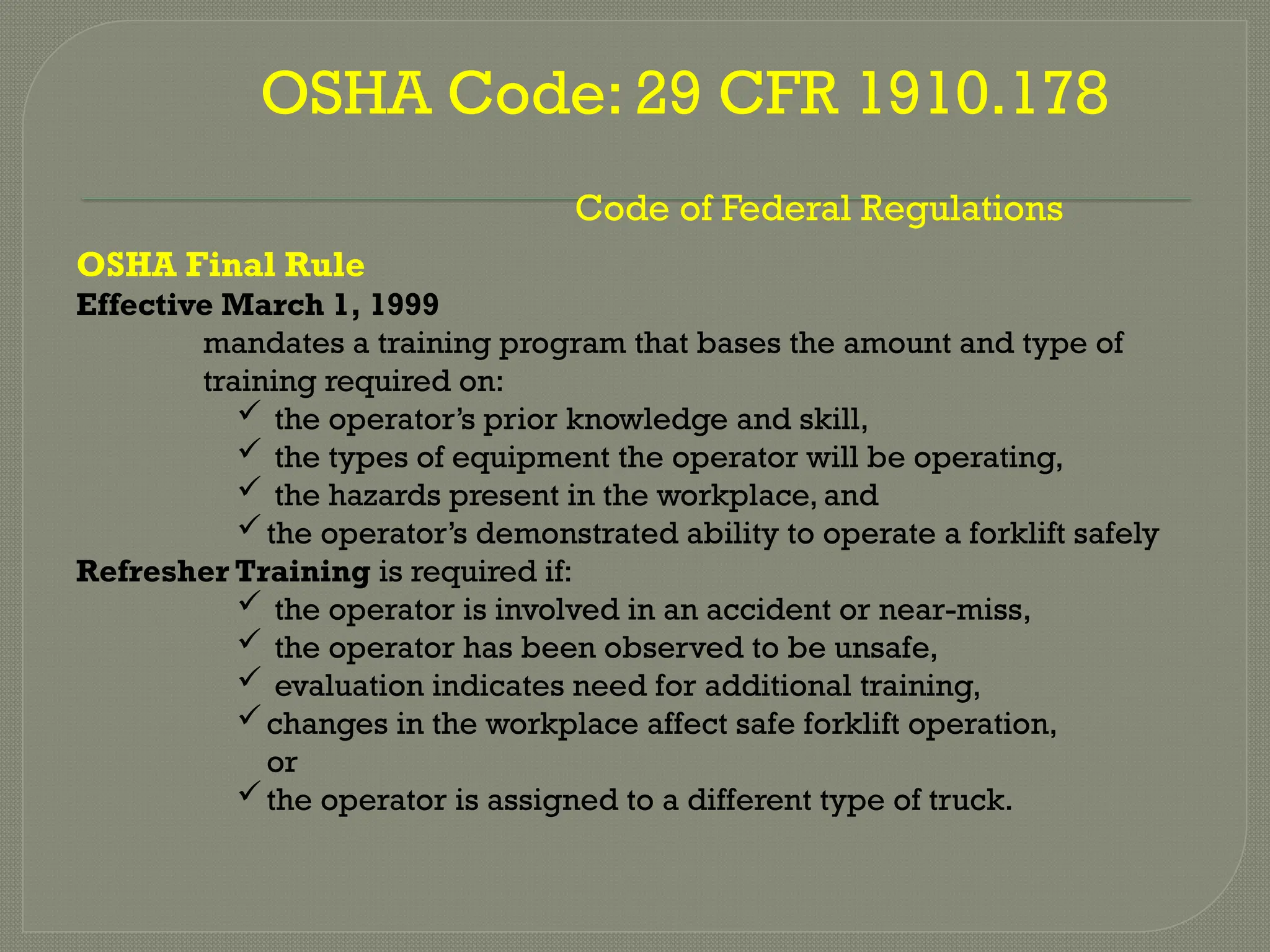 Forklift Safety Training for industrial users | PPTX