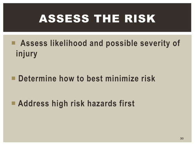 HAZARD IDENTIFICATION AND RISK ASSESSMENT - OSHA | PPT