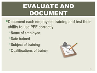 PPE training - Safety instructions at workplace | PPT